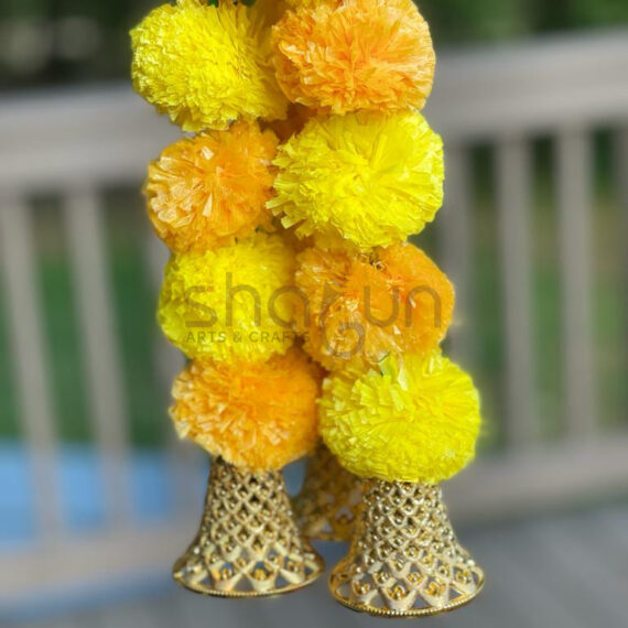 Marigold Strings with Bell - Shagun Arts and Crafts