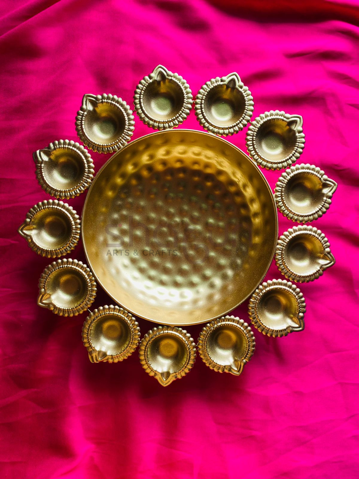 Gold Diya Urli - Shagun Arts and Crafts