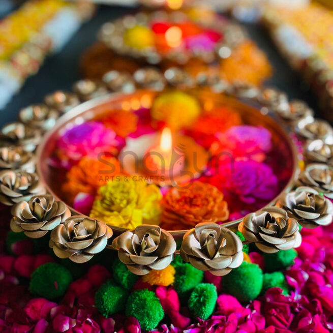 Gold Flower Urli Set – Shagun Arts and Crafts