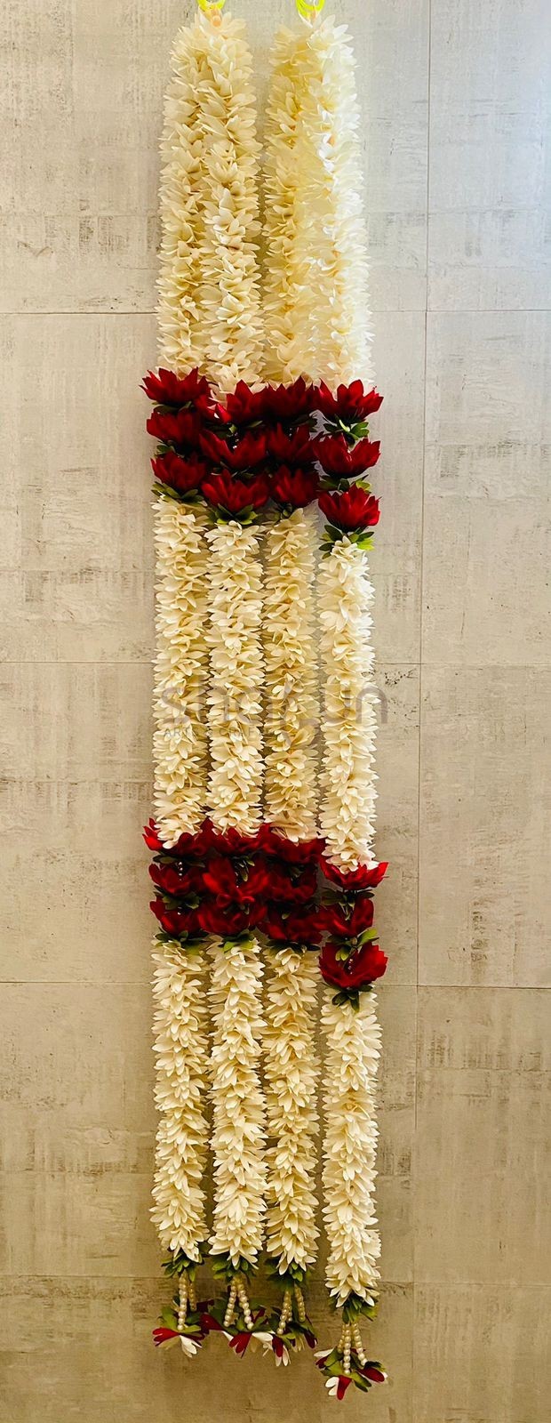 4ft Fabric Rose Garlands - Shagun Arts and Crafts