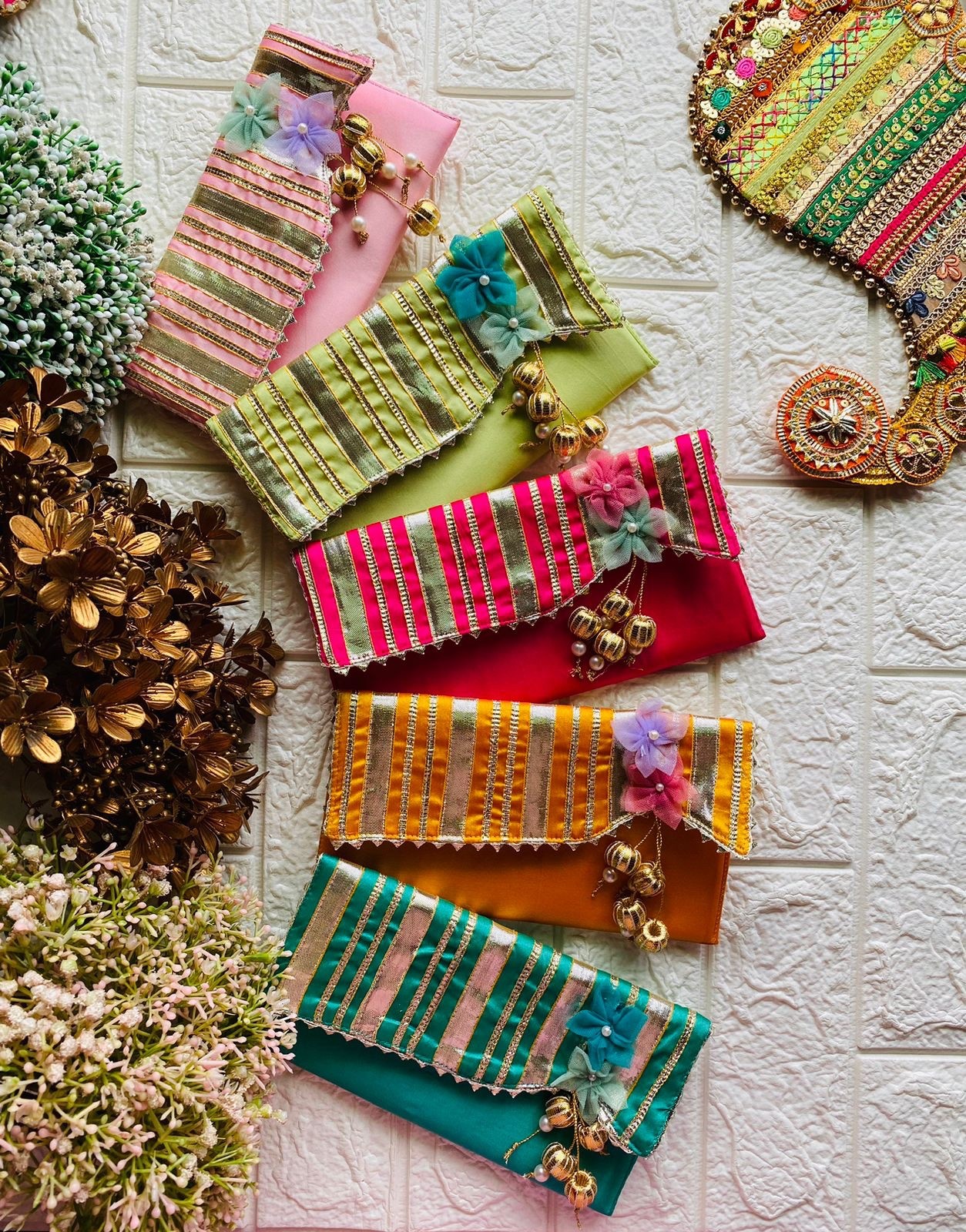 Jaipuri Gota clutches - Shagun Arts and Crafts